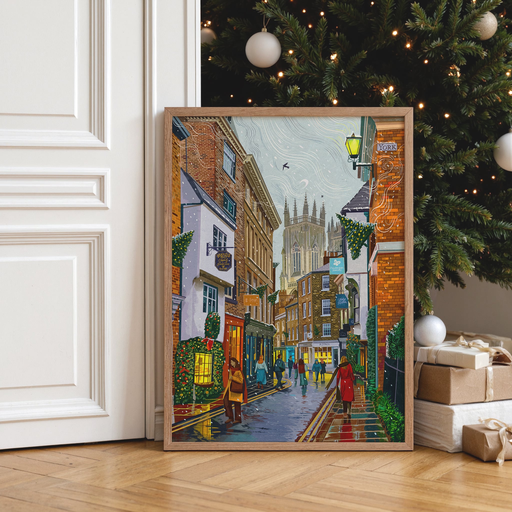 York, Petergate, Christmas and Winter Special Editions, Artwork Print ...