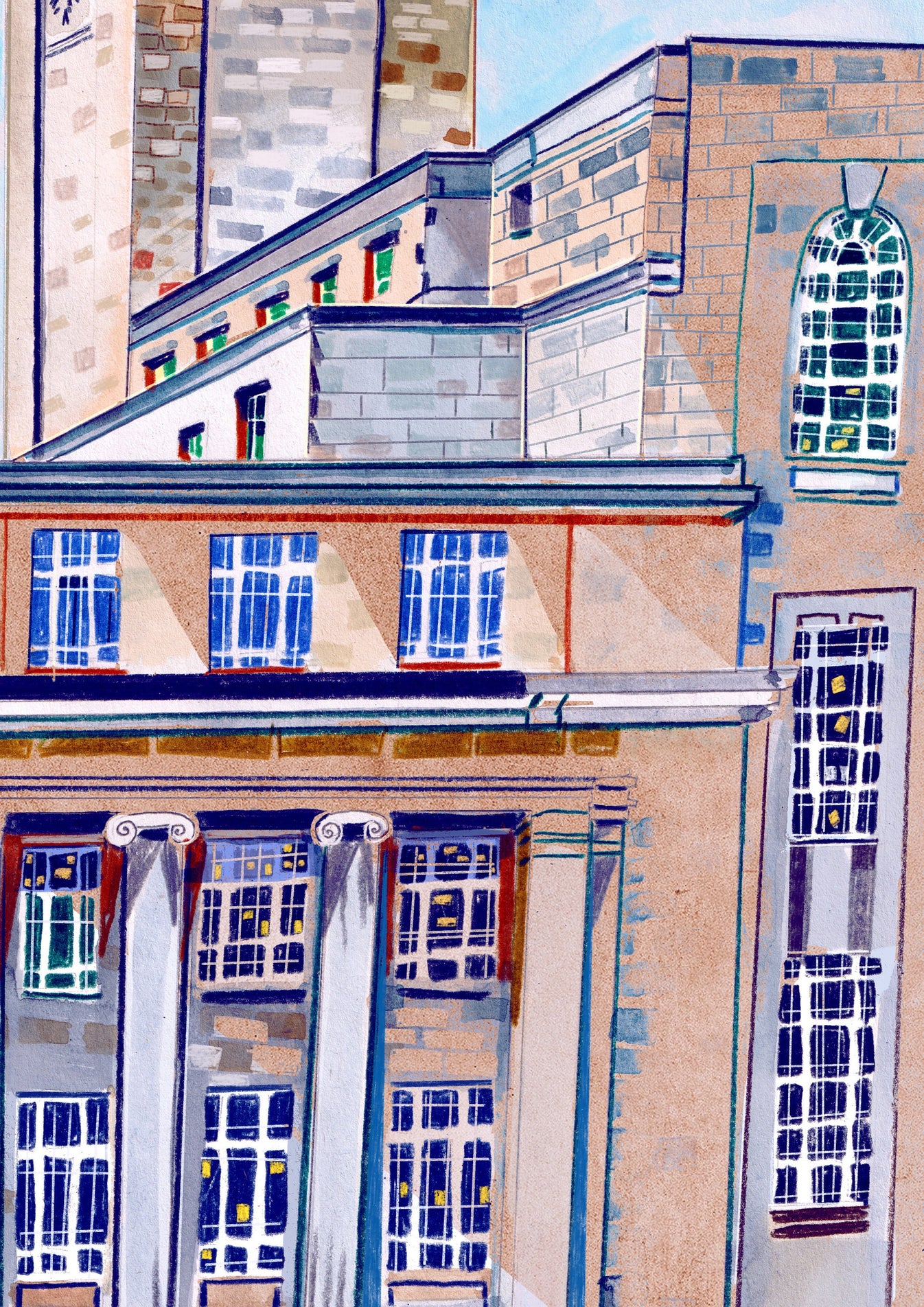 Parkinson Building Leeds Artwork Print, Leeds Graduation Gift, Univers ...